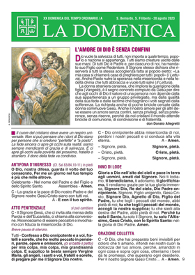 Il foglietto della messa su internet - La Domenica