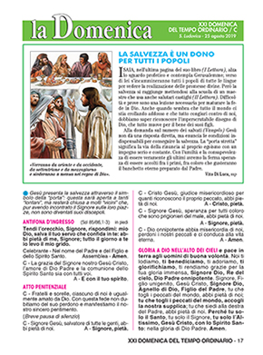 XXI DOMENICA DEL TEMPO ORDINARIO - 2019 - La Domenica