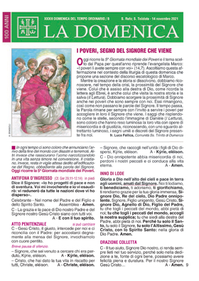 XXXIII DOMENICA DEL TEMPO ORDINARIO / B - La Domenica