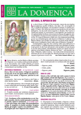 XVI DOMENICA DEL TEMPO ORDINARIO / C - La Domenica