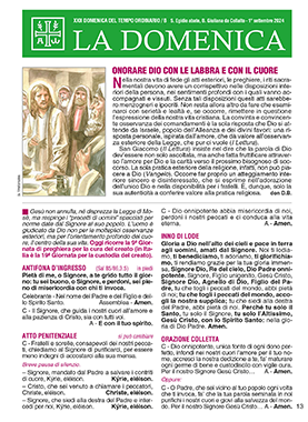 XXII DOMENICA DEL TEMPO ORDINARIO / B - La Domenica