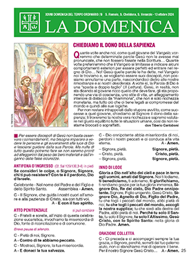 XXVIII DOMENICA DEL TEMPO ORDINARIO / B - La Domenica